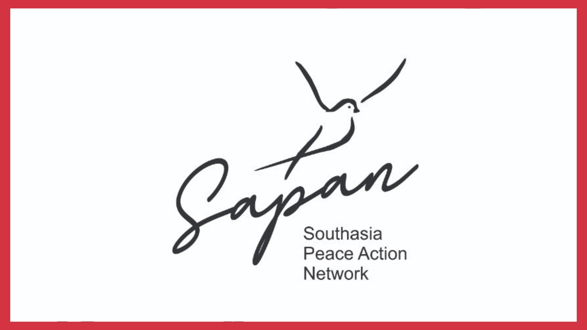 SAPAN logo with red border – Southasia Peace Action Network